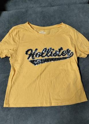 Hollister yellow t shirt store