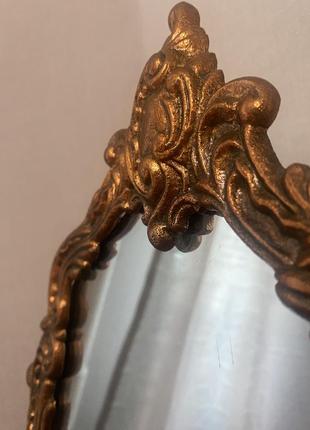 Зеркало старинное винтажное ракушка с подсвечником посейдон антиквариат ...