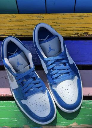 Кроссовки nike air jordan 1 low true blue cement grey джордан джорданы ...