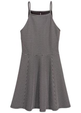 Трикотажное черное платье в белую точку h&m размер 36 — цена 48 грн в ...