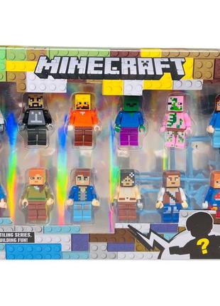 Набор майнкрафт 12 мини-фигурки лего minecraft — цена 350 грн в ...
