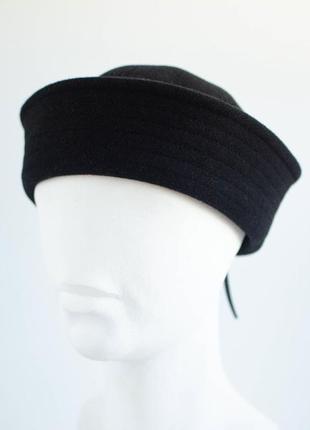 Трендовий берет морячка папайка, sailor hat кашемір чорний — ціна 1100 ...