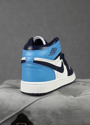 Чоловічі кросівки nike air jordan 1 високі / найк аір джордан 1 / чорні ...