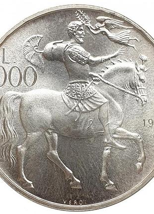 Сан-марино 1000 лір, 1981 2000-на річниця смерті вергілія срібло 0.835, 14.6g, ø 31.4mm №3245 ...