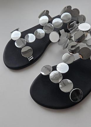Жіночі шкіряні сандалі ancient greek sandals 37 розмір, сріблясті ...