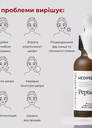 Сироватка з пептидним комплексом medipeel+ peptide-tox bor ampoule без ...