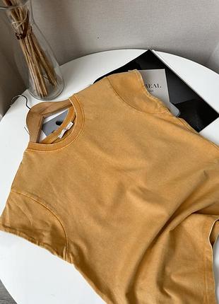 Жовтий варений топ футболка щільна бавовна zara — купити в Україні ...