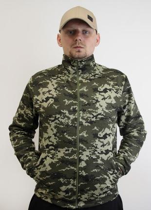 Мужская флисовая кофта s, m, l, xxl под шеврон пиксель тактическая ...