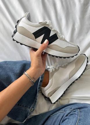 Женские кроссовки new balance 327 grey black (нью беланс 327, серые ...